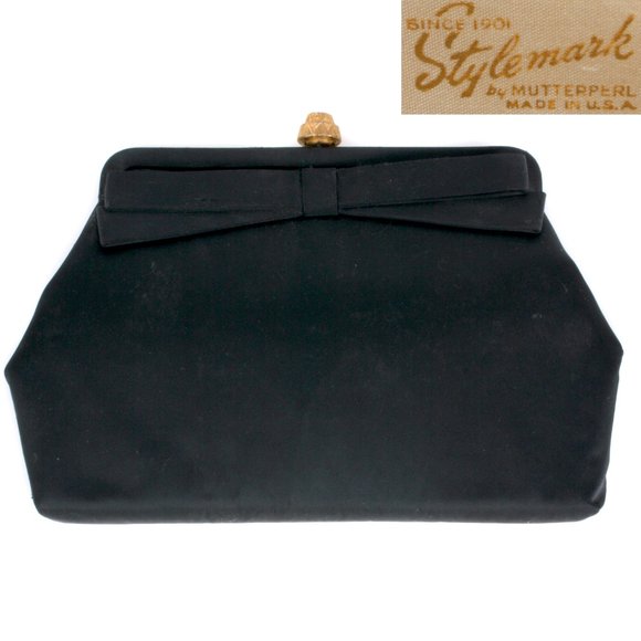 Stylemark by Mutterperl | Bags | Vintage 94s Stylemark Black Clutch ...